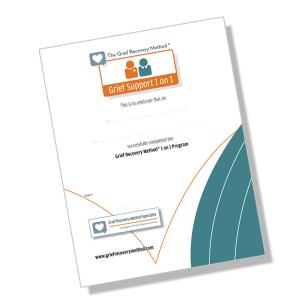1 on 1 Completion Certificate - The Grief Recovery Method